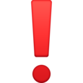 Red Exclamation Mark Emoji