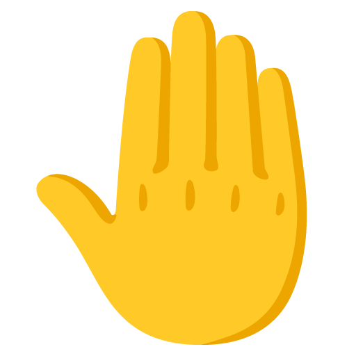Raised Back of Hand Emoji 🤚