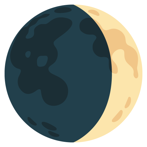 Waxing Crescent Moon Emoji 🌒