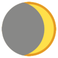 Waxing Crescent Moon Emoji 🌒