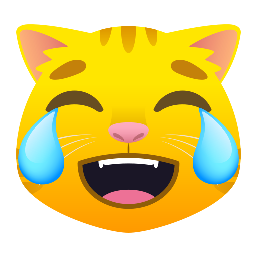 Cat with Tears of Joy Emoji 😹