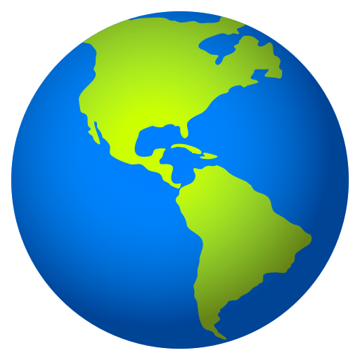 地球（アメリカ大陸） 絵文字 🌎