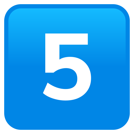 Keycap Digit Five Emoji 5️⃣