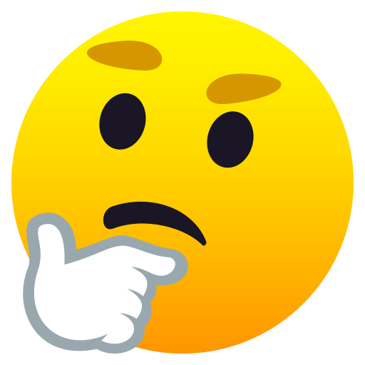 Visage En Pleine Réflexion emoji 🤔