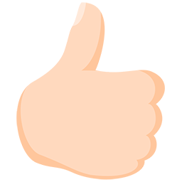 Tommel opp: hudtype 1–2 emoji 👍🏻