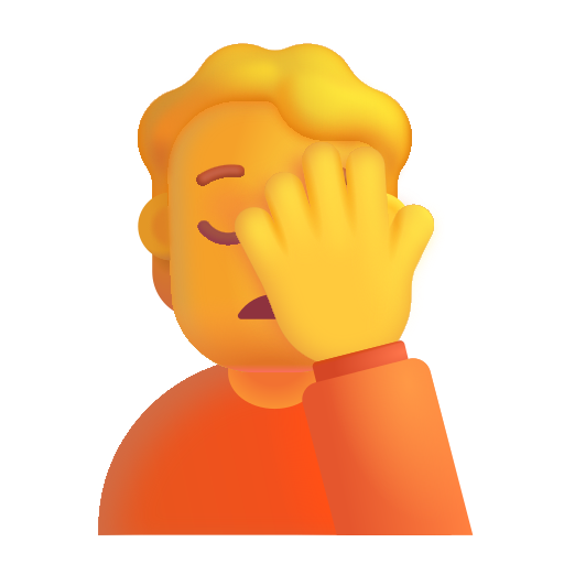 Person Facepalming Emoji 🤦