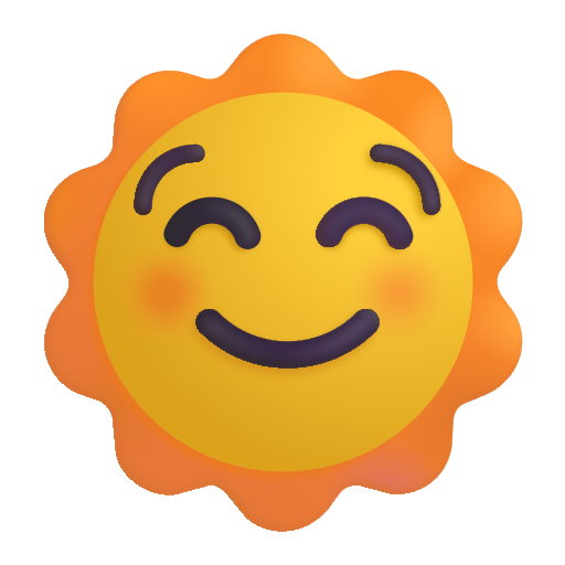 Солнце с лицом эмодзи 🌞