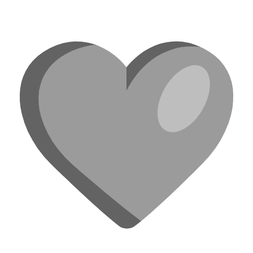 Corazón gris emoji