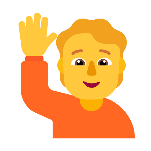 Person Raising Hand Emoji 🙋