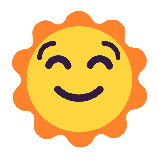 🌞 Солнце с лицом эмодзи
