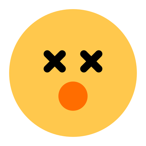 Face with Crossed-Out Eyes Emoji 😵
