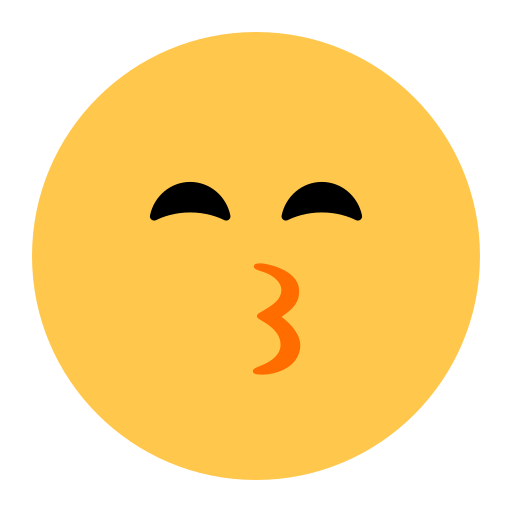 Kissing Face with Smiling Eyes Emoji 😙