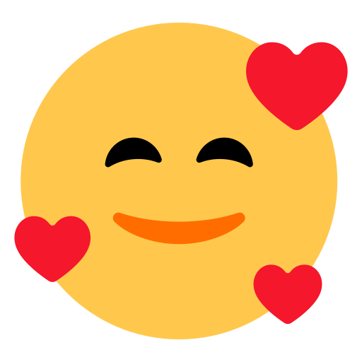 Улыбающееся лицо с сердечками эмодзи 🥰
